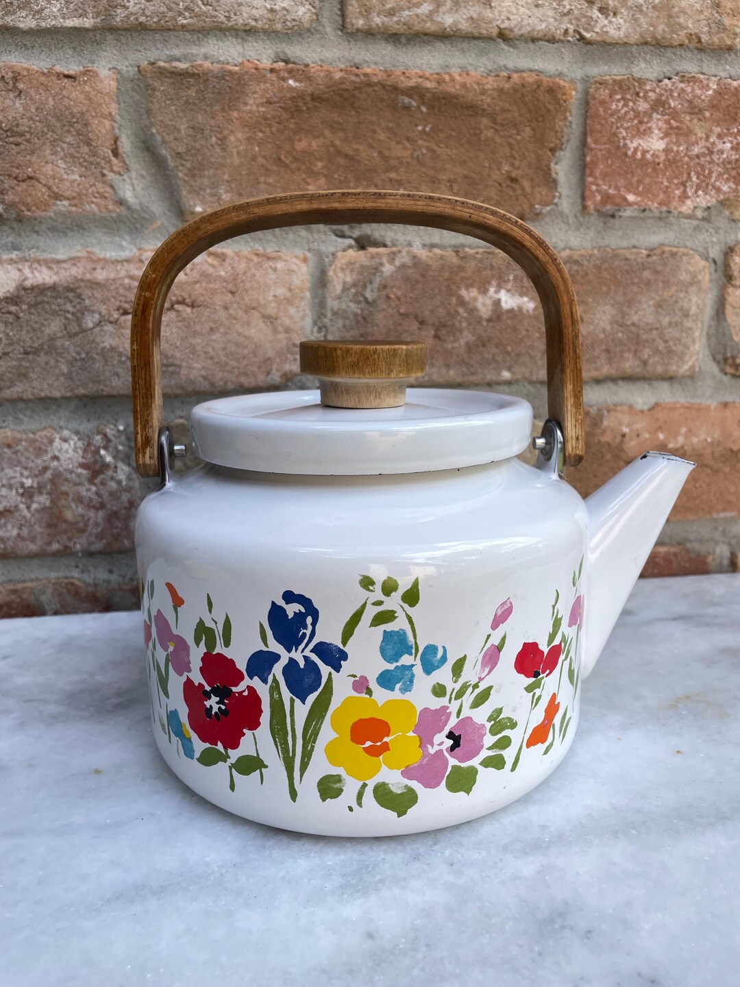 Vintage Gailstyn Sutton Early Spring Enamel Teapot - Etsy