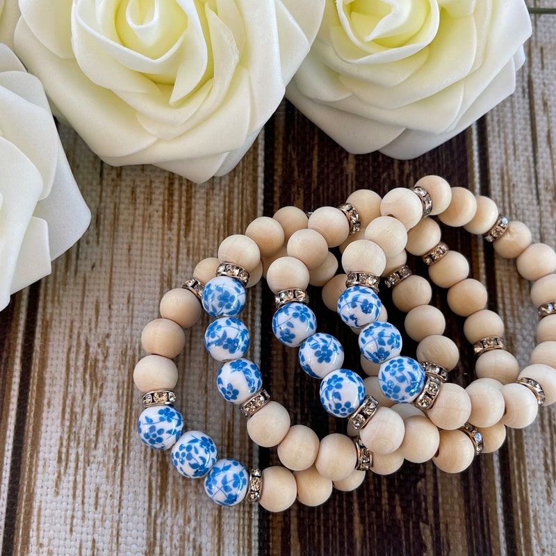 Porcelain Bead Bracelet - Etsy