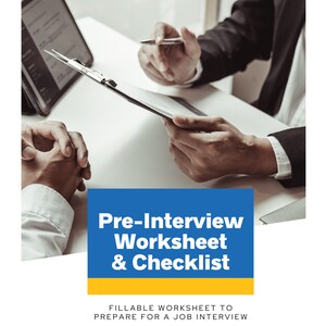 Pre-interview Worksheet and Checklist (fillable Word Document) - Etsy