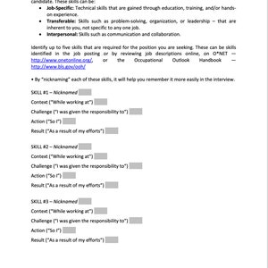 Pre-interview Worksheet and Checklist (fillable Word Document) - Etsy