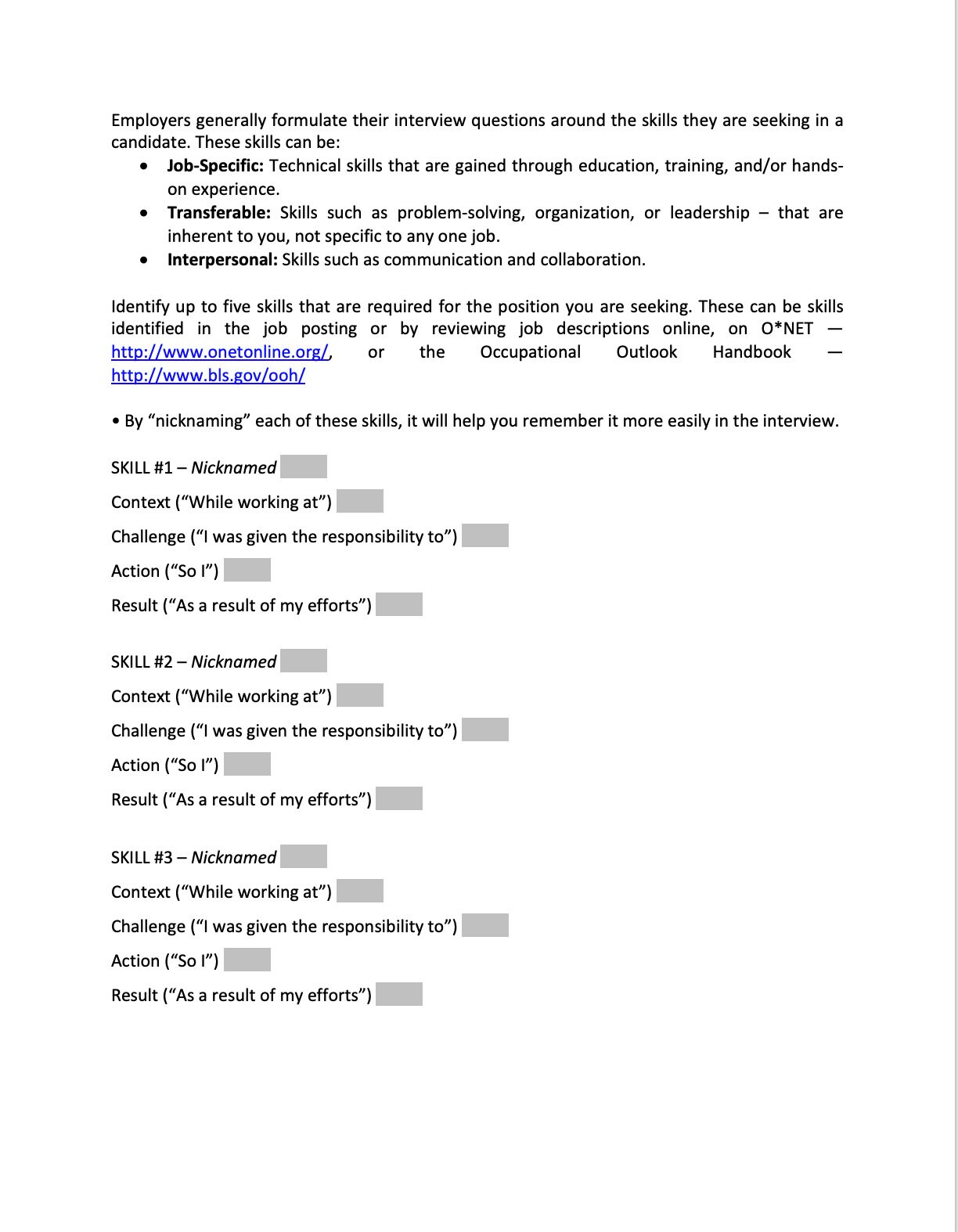 Pre-interview Worksheet and Checklist (fillable Word Document) - Etsy
