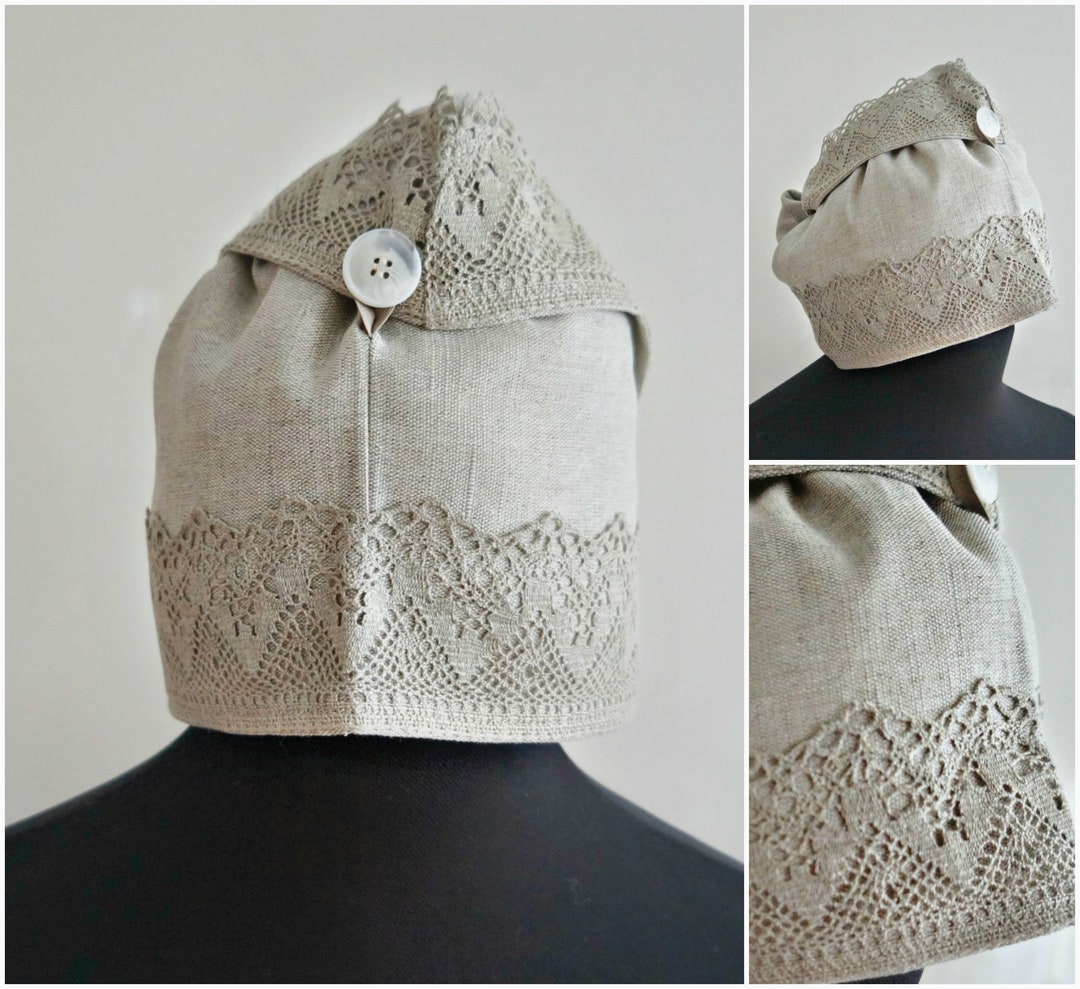 Sauna Hat for Women. Linen Sauna Hat. Hat-turban for Sauna, SPA. Linen ...