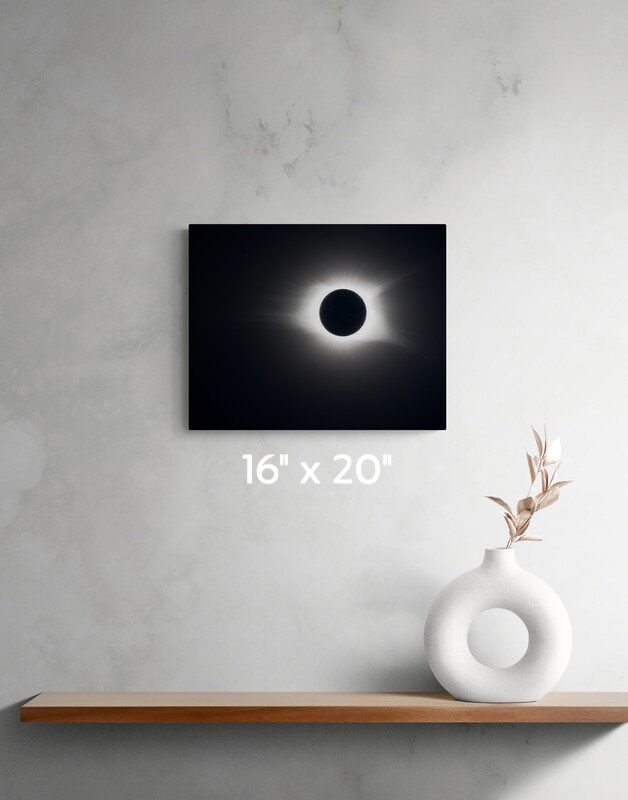 Solar Eclipse Full Totality With Flares Fine Art Print / Canvas ...