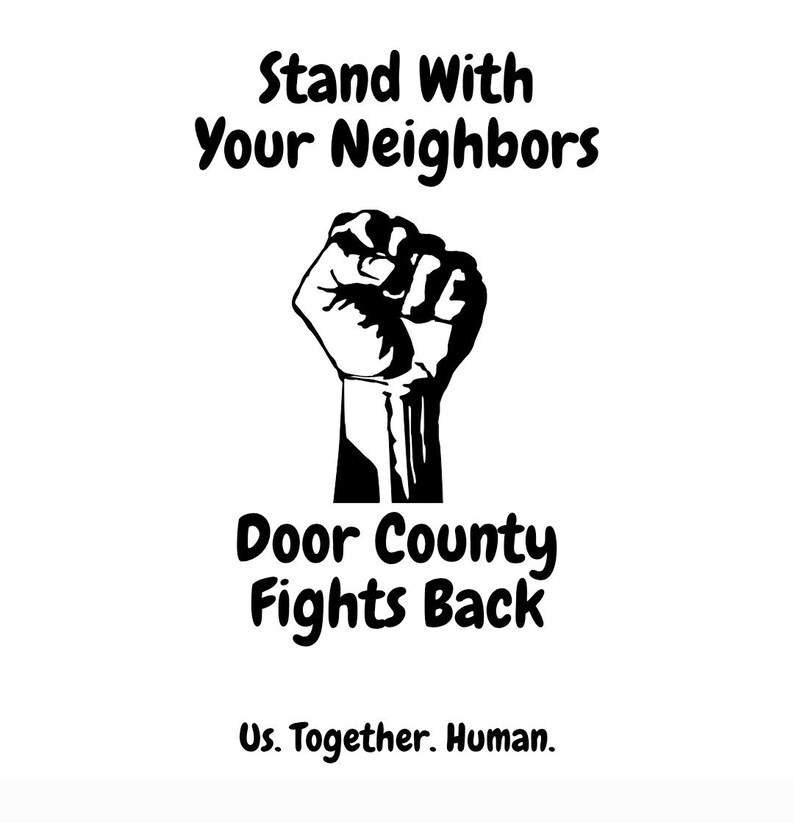 Door County Stand With Your Neighbors Sticker. Peel and Stick ...