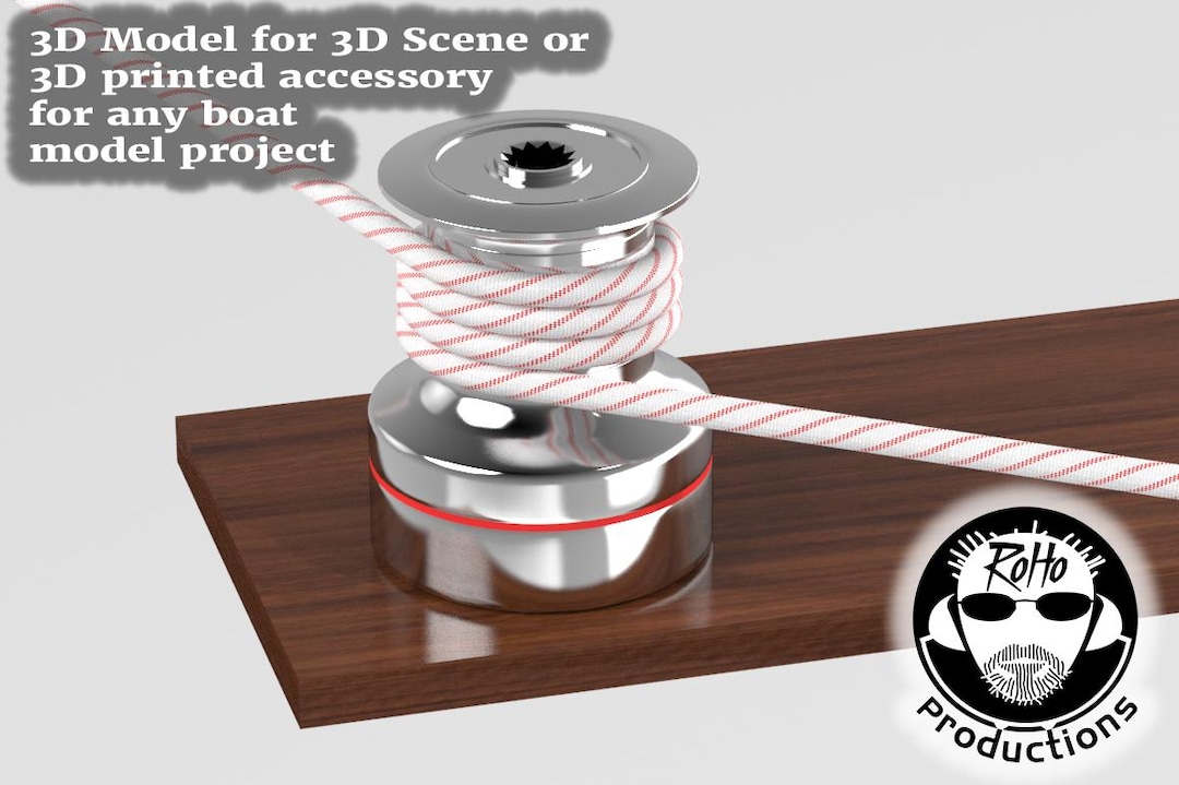 Marine Winch - 3d Model - for 3d Scenes or 3d Printed Parts for Boat ...