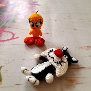 Crochet Cute Cartoon Character Brooch, Handmade Amigurumi Jacket ...