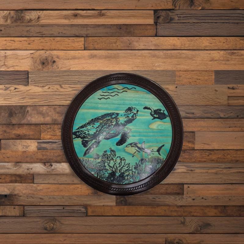 Sea Turtle Reef Inlay Wall Decor/wall Decor - Etsy