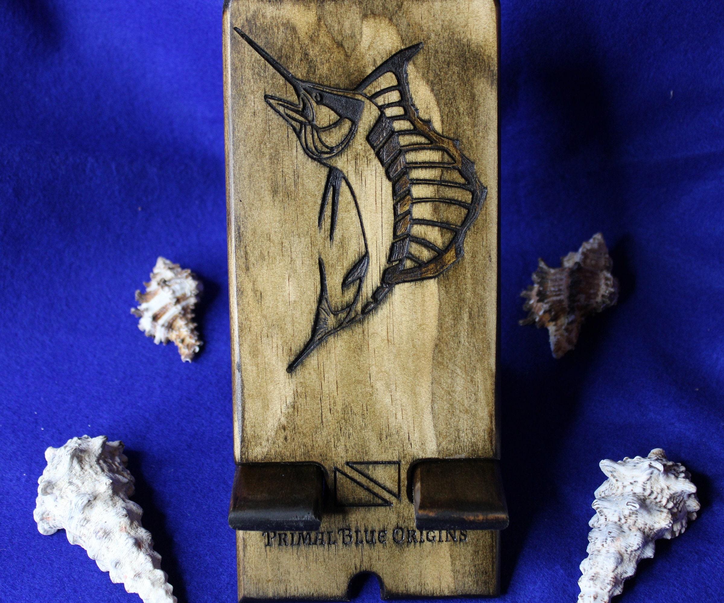 Blue Marlin Cell Phone Stand/phone Stand - Etsy