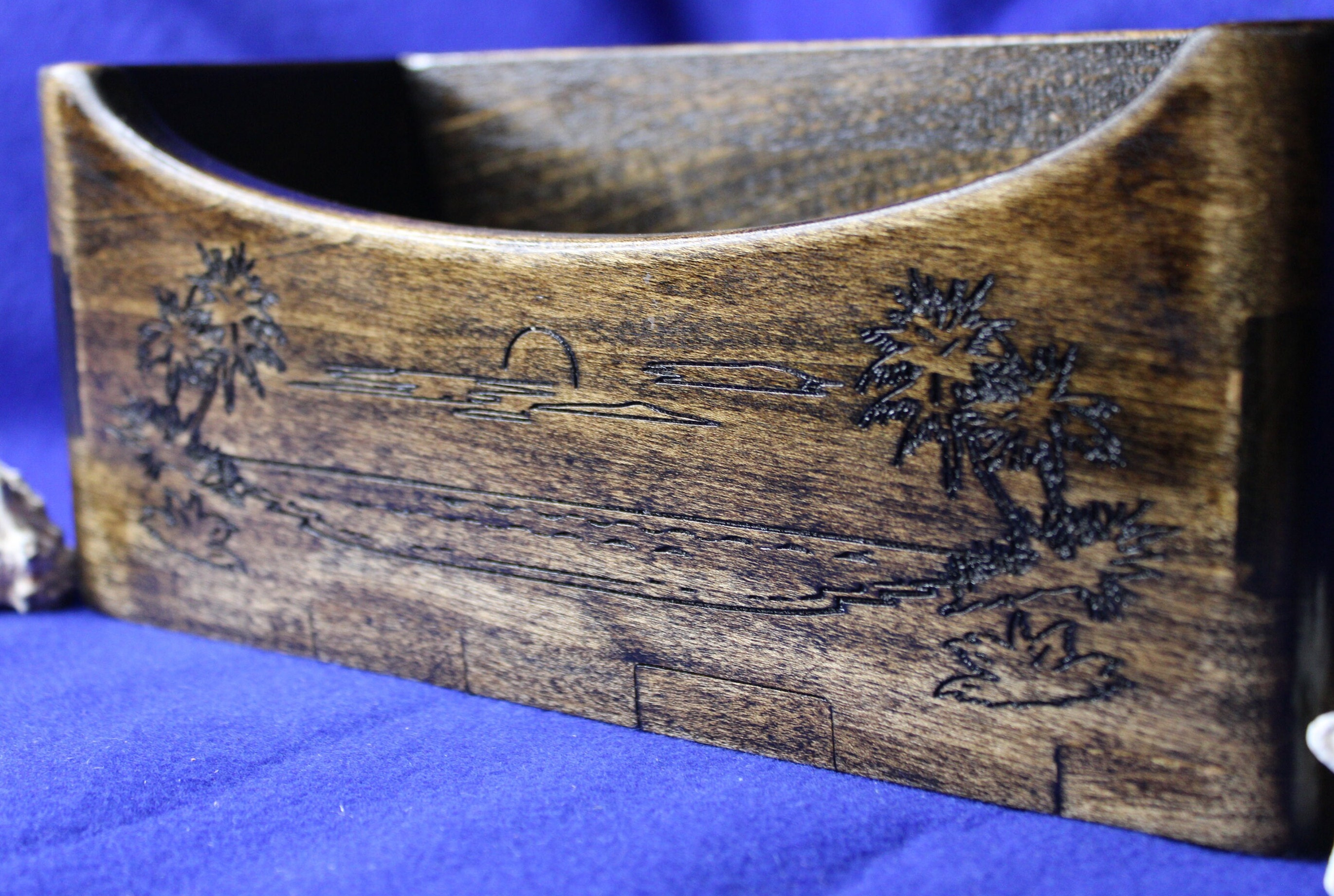 Sunset Palm Box/mail Organizer Box - Etsy