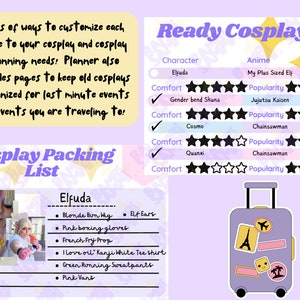 Pastel Cosplay Planner, Printable Digital Download and Canva Template ...