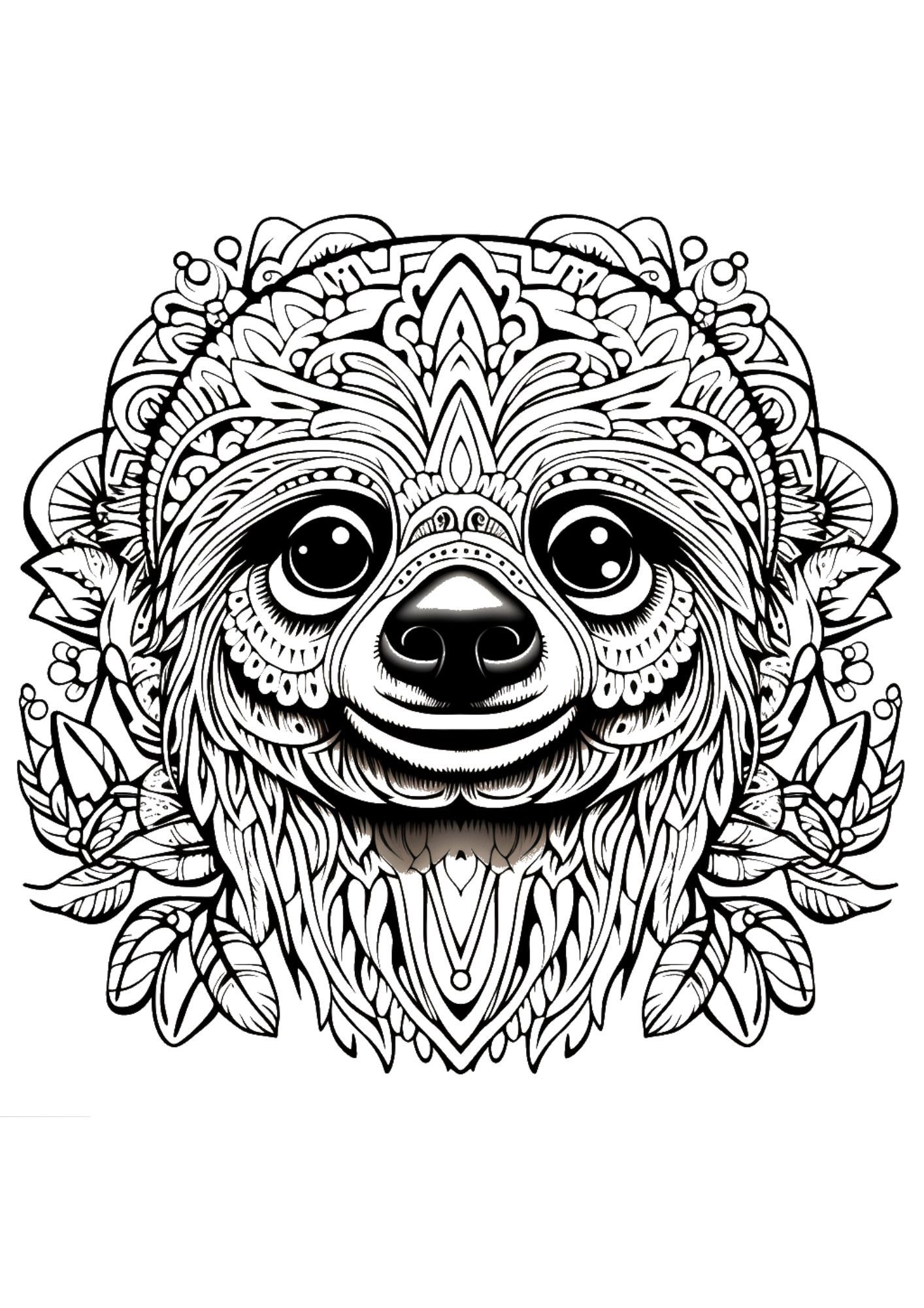 Mandala Coloring Book With Animals Printable DIN A4 Relaxation and ...