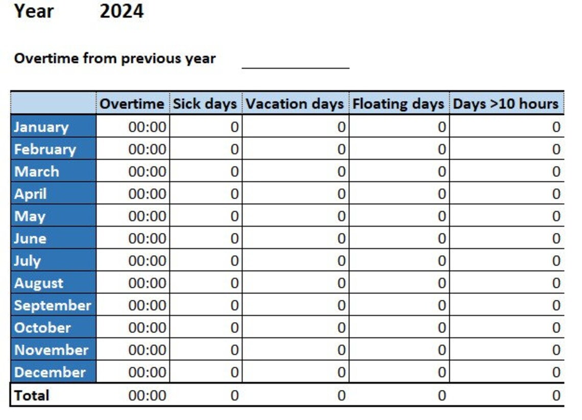 Time Sheet, Timesheet Template | Excel| Template Customizable| 2024 ...