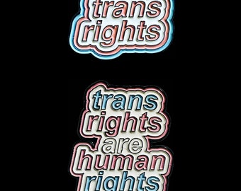 Trans Rights Are Human Rights Enamel Pin - Etsy