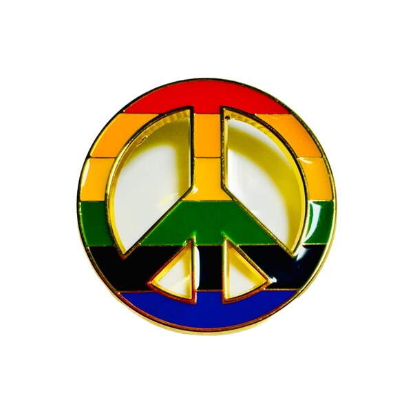 Rainbow Peace Sign - Etsy