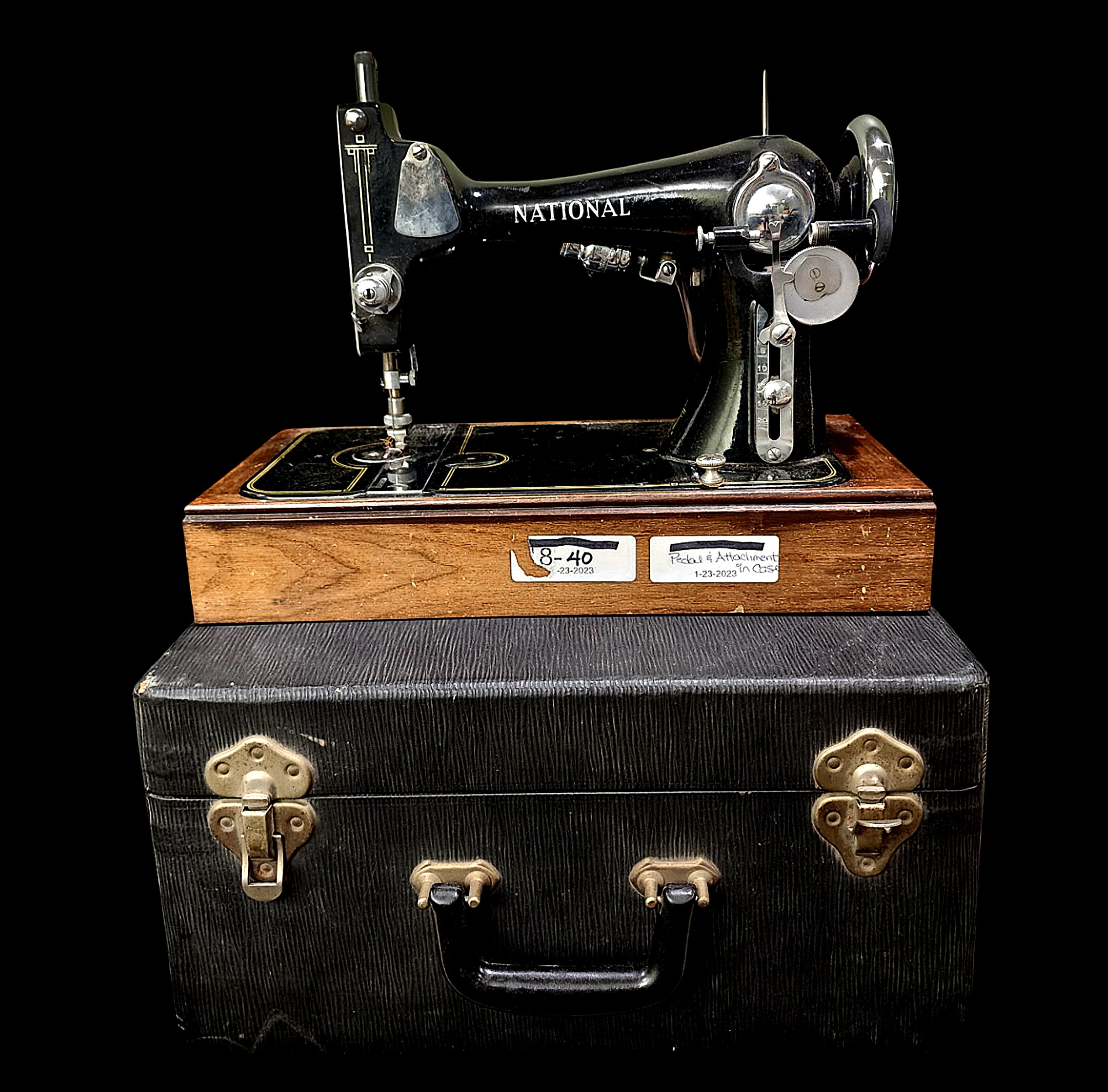 Vintage National Sewing Machine With Original Case: Classic Stitching ...