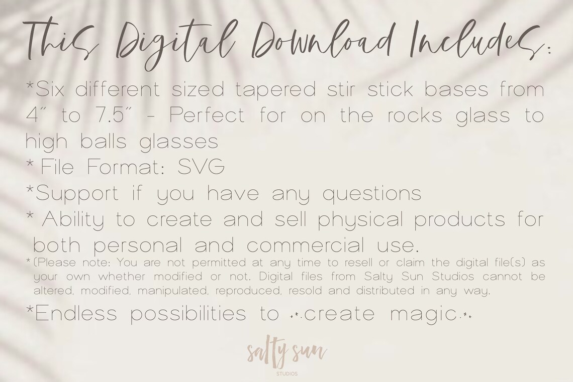 Stir Stick Bases | Svg | Tapered Stir Stick Template | Digital SVG File | Drink Stirrer SVG ...