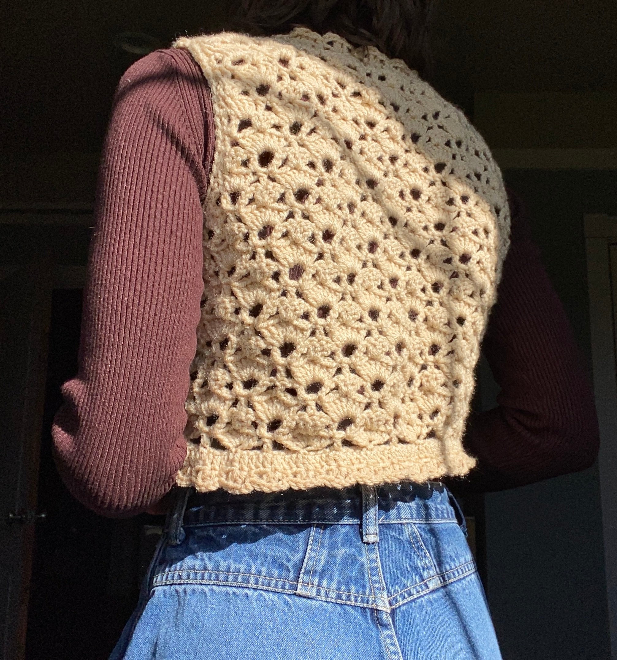 Crochet Tie-front Shell Vest - Etsy