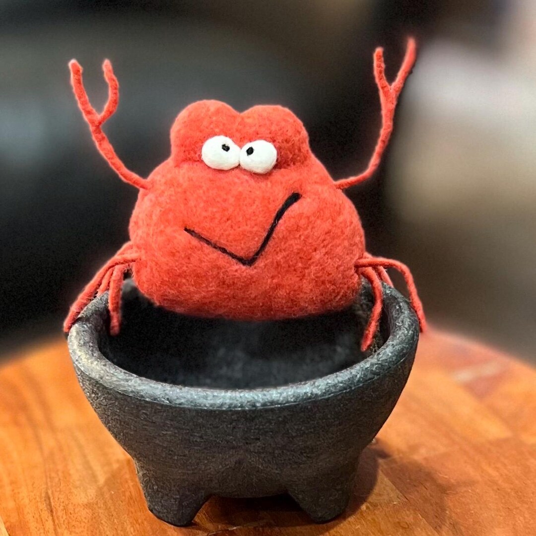 Needle Felted Crab, Crab Boil, Crab Louie, Low Country Boil, Sea ...
