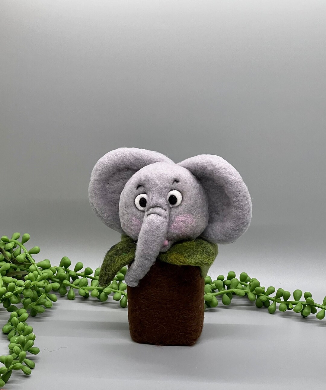 Needle Felted Elephant, Elephant Head, Jungle Animals, African Animal ...