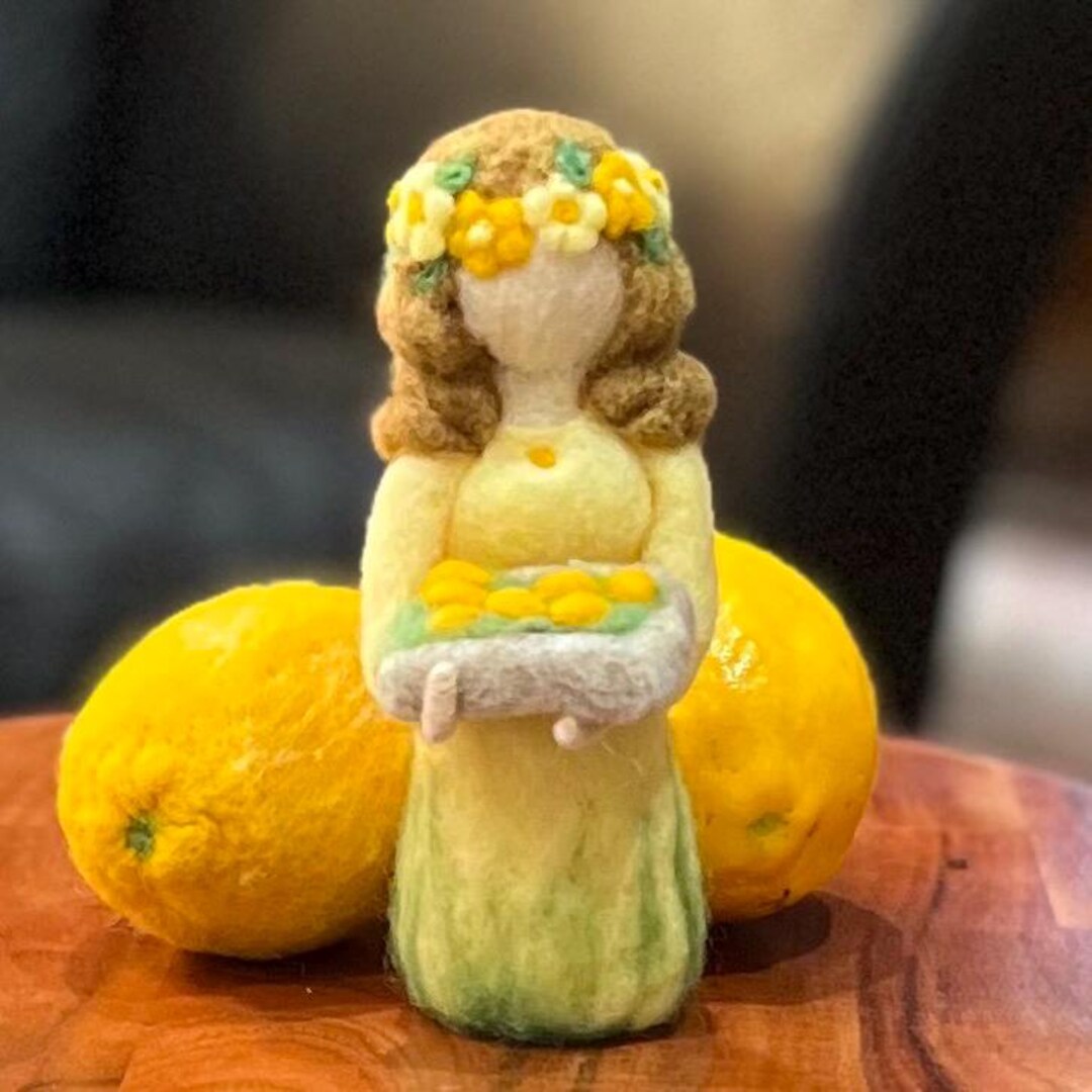 Needle Felted Lemon Girl, Wool Kitchen Decor, Mother's Day Gift - Etsy