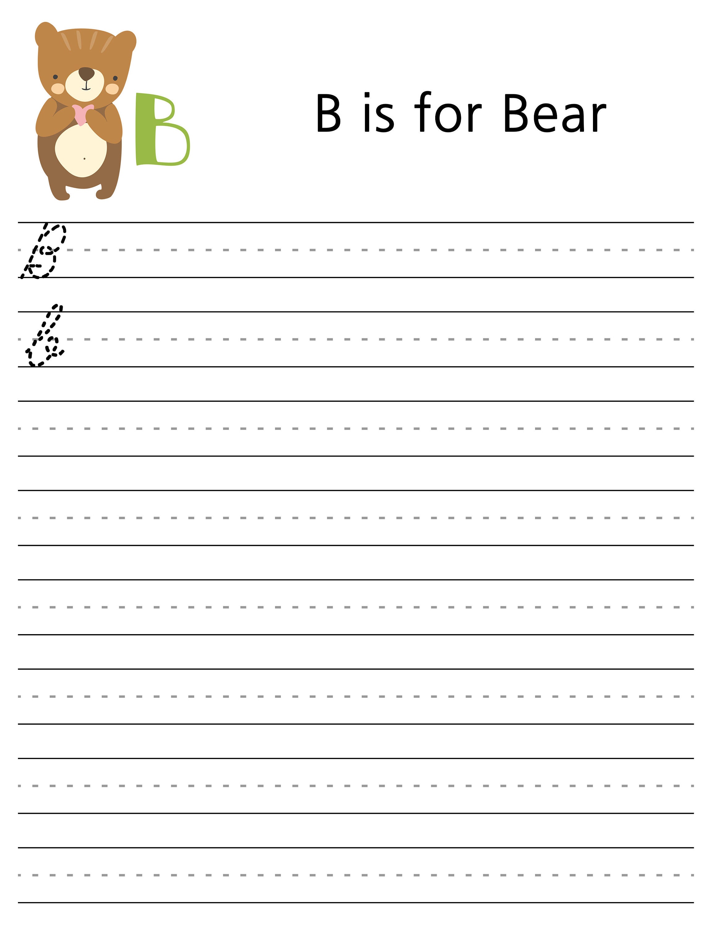 Printable Animal Writing Worksheets for Kids 26-pack (cursive, Letter ...