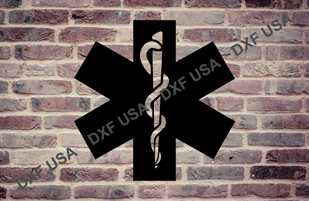 EMS EMT Paramedic Star DXF Cut File - Instant Download - Etsy