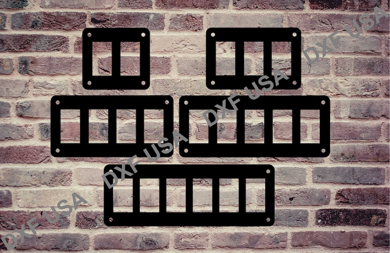 Rocker Switch Panels 2-6 Spaces DXF Cut Files - Instant Download - Etsy