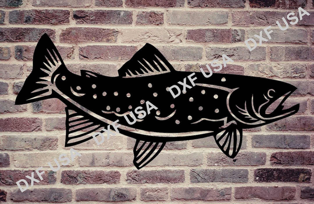 Trout Fish DXF Cut File for CNC Plasma - Instant Download - Etsy