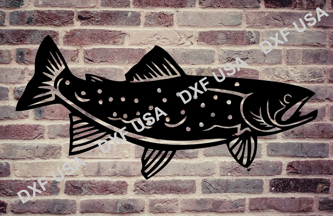Trout Fish DXF Cut File for CNC Plasma - Instant Download - Etsy