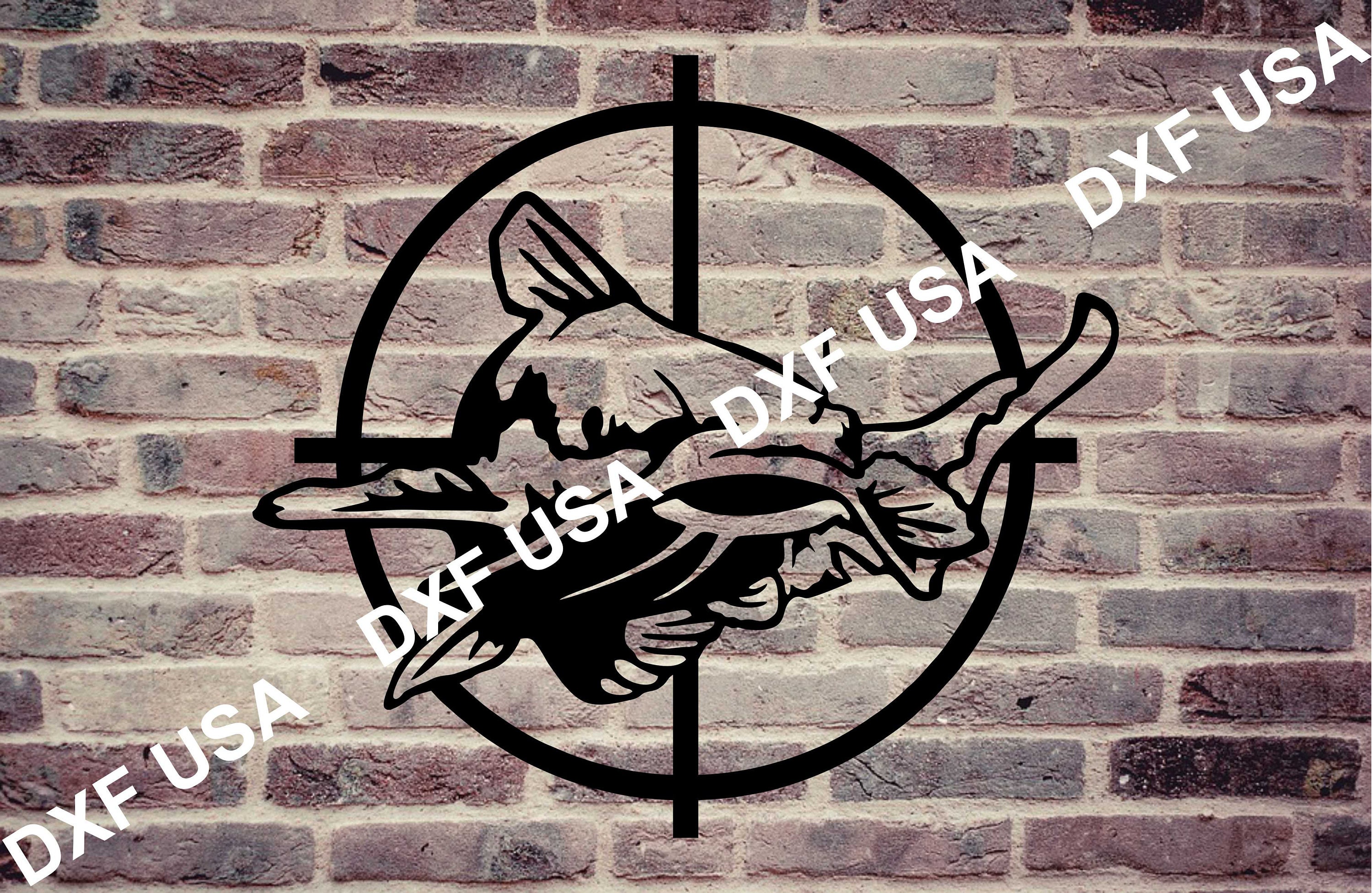 Catfish Hunter Target Cross Hair DXF Cut File for CNC Plasma Laser ...