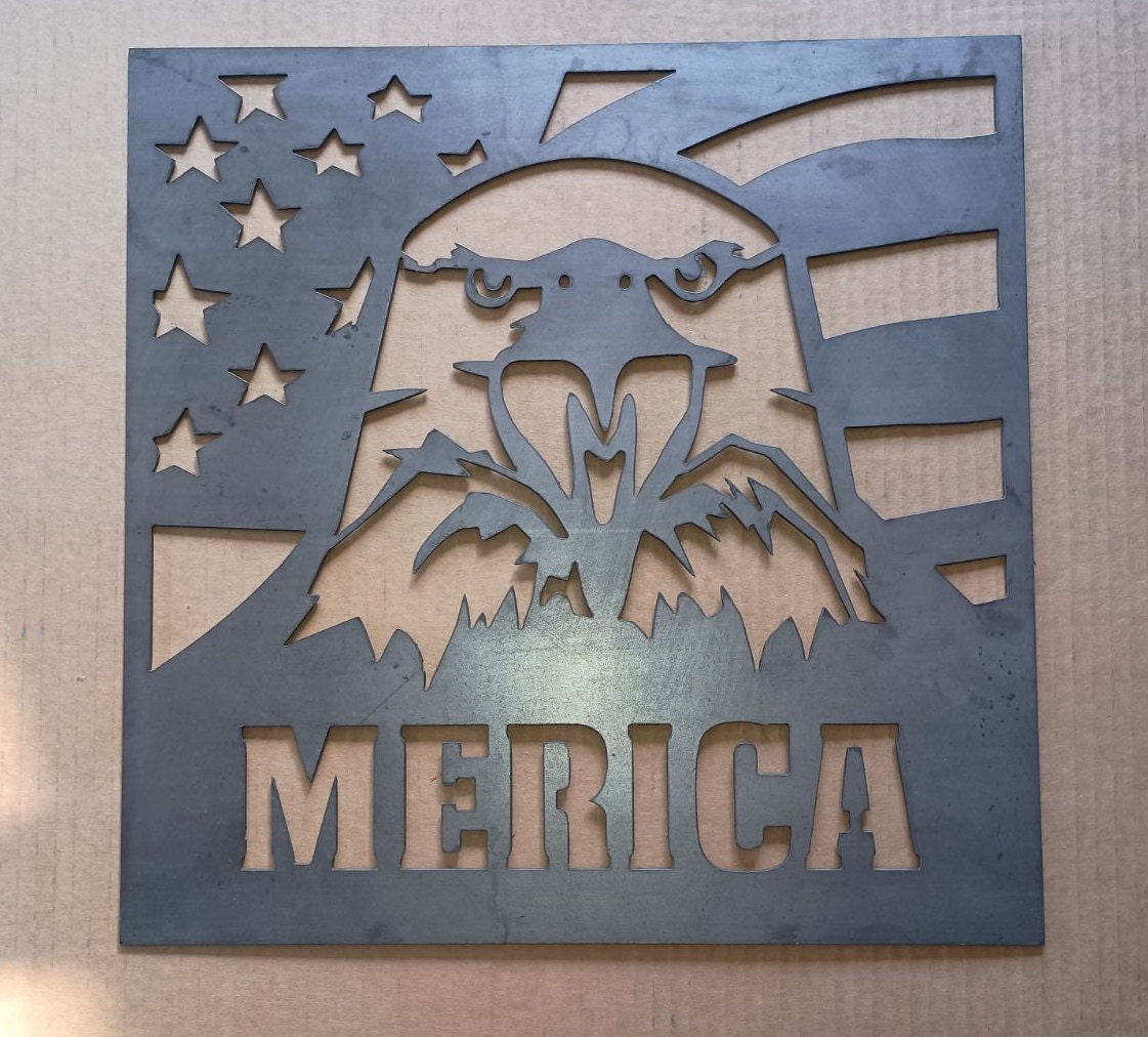 Bald Eagle Merica DXF Cut File for CNC Plasma Instant Download - Etsy