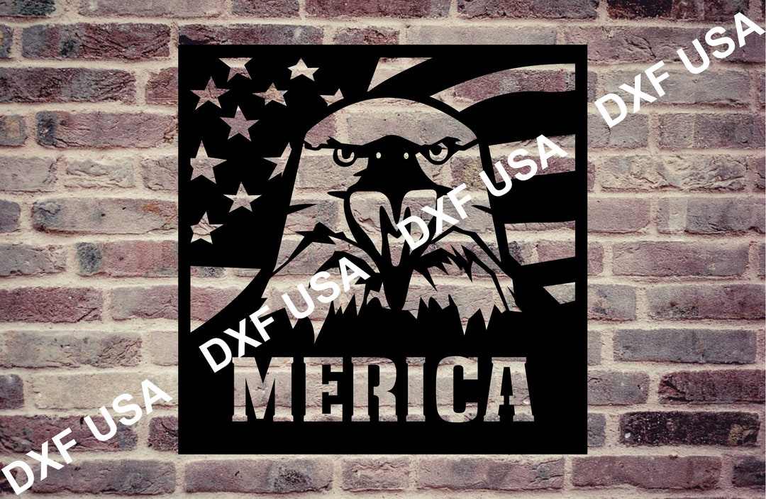 Bald Eagle Merica DXF Cut File for CNC Plasma - Instant Download - Etsy