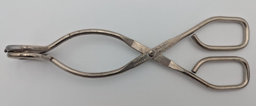 Vintage C. 1960s | Vaughan | Chicago | 7.5” Kitchen Tongs | Rustic ...
