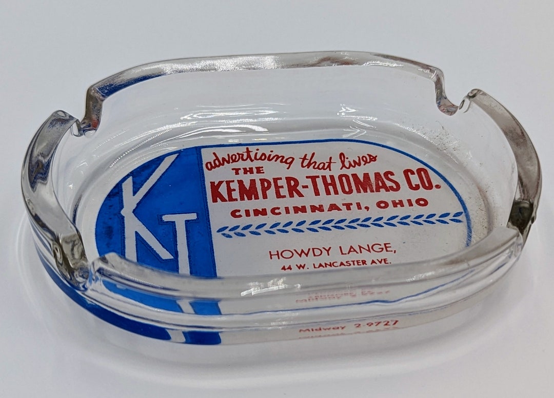 Kemper-thomas Co. | Vintage 1950s | Glass Ashtray | Cincinnati, OH ...