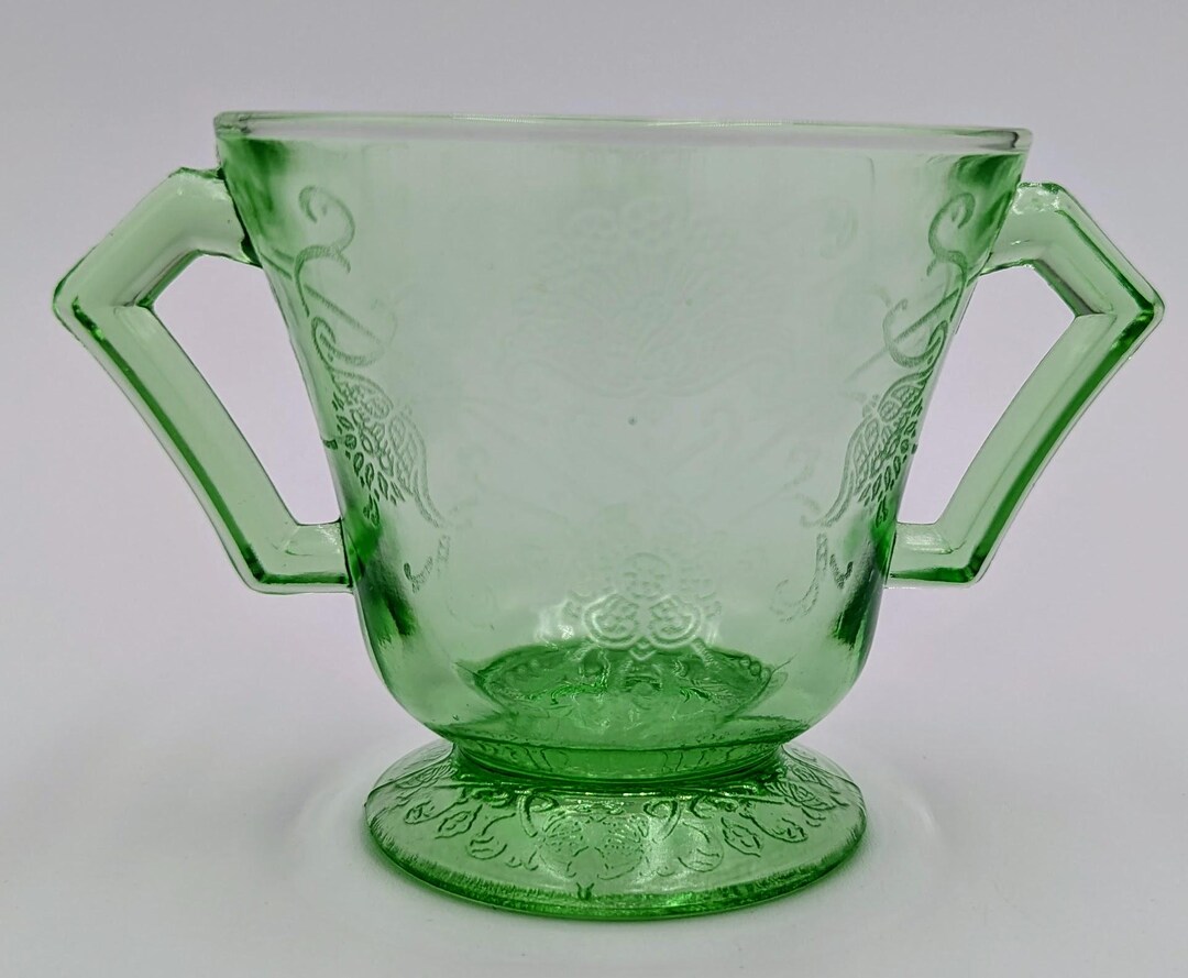 Vintage 1930s | Hazel Atlas | Florentine | No. 2 Sugar Bowl | Lime ...