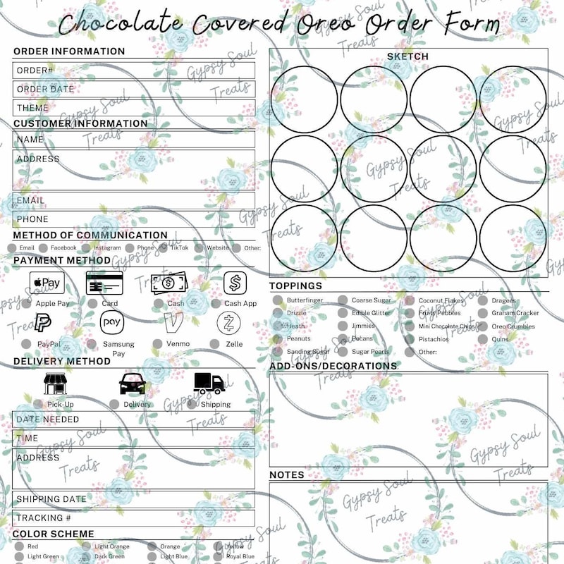 Oreo Template - Etsy