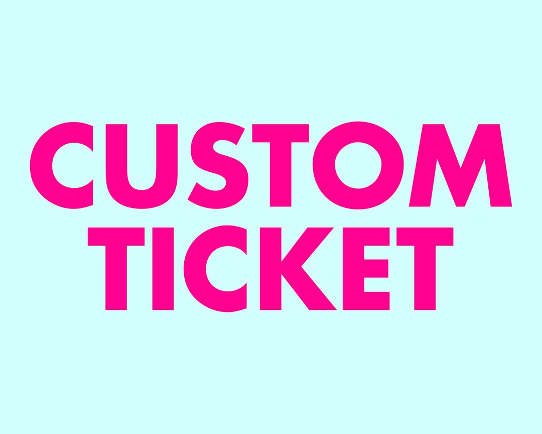 Custom Bespoke Ticket Design Printable Ticket Gift - Etsy
