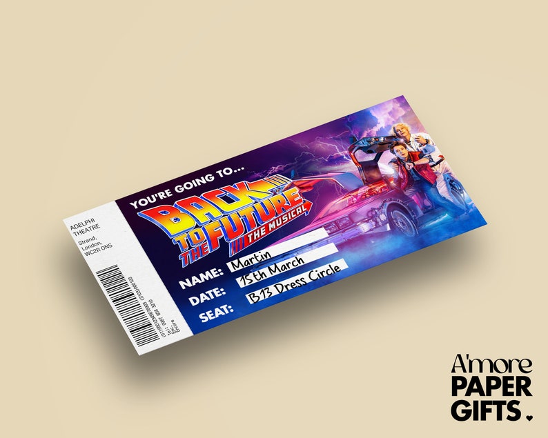 Custom Bespoke Ticket Design Printable Ticket Gift - Etsy