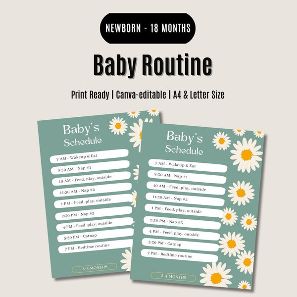 Baby Schedule - Etsy