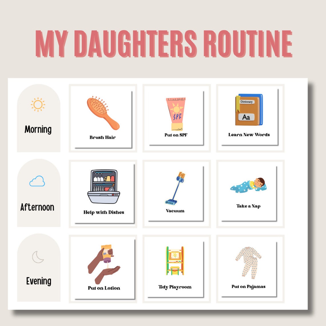 Interactive Daily Routine Visuals Teach Time Management and ...