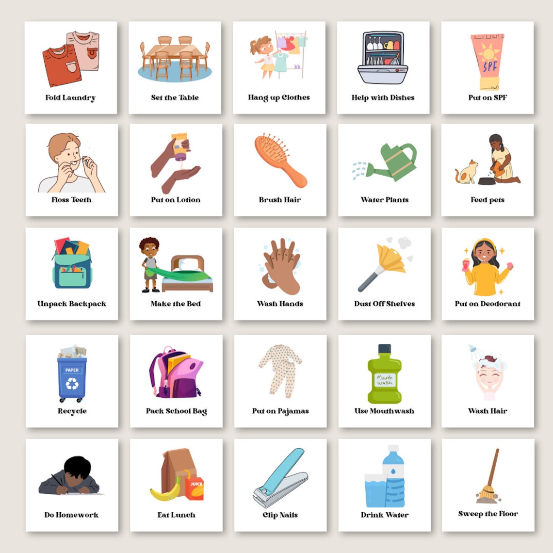 Interactive Daily Routine Visuals Teach Time Management and ...
