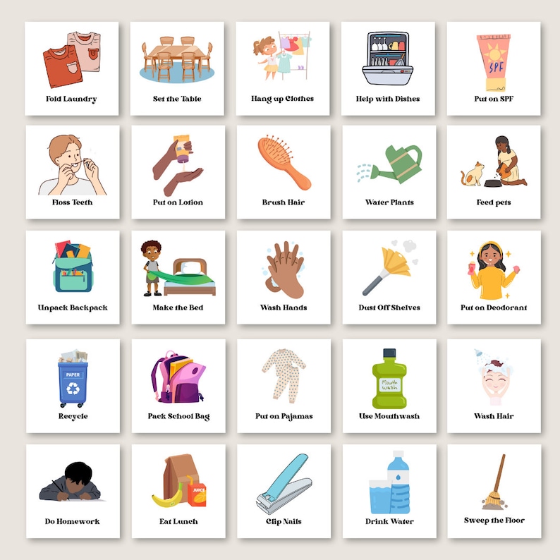 Interactive Daily Routine Visuals Teach Time Management and ...
