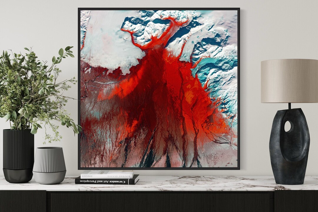 Skeiðarárjökull Glacier | 40x40" Large Abstract Painting on Canvas ...