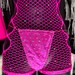 Stripper Exotic Dance Outfit Pink Off-shoulder Fishnet Romper - Etsy