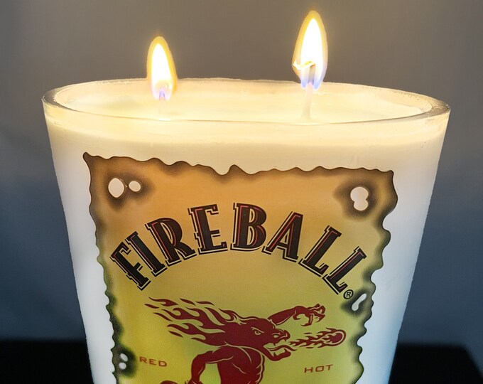 Fireball Cinnamon Whisky Candle Soy Wax Hand Crafted Liquor Bottle Home ...