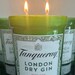 Tanqueray Gin London Dry Candle Soy Wax Hand Crafted Liquor Bottle Home ...