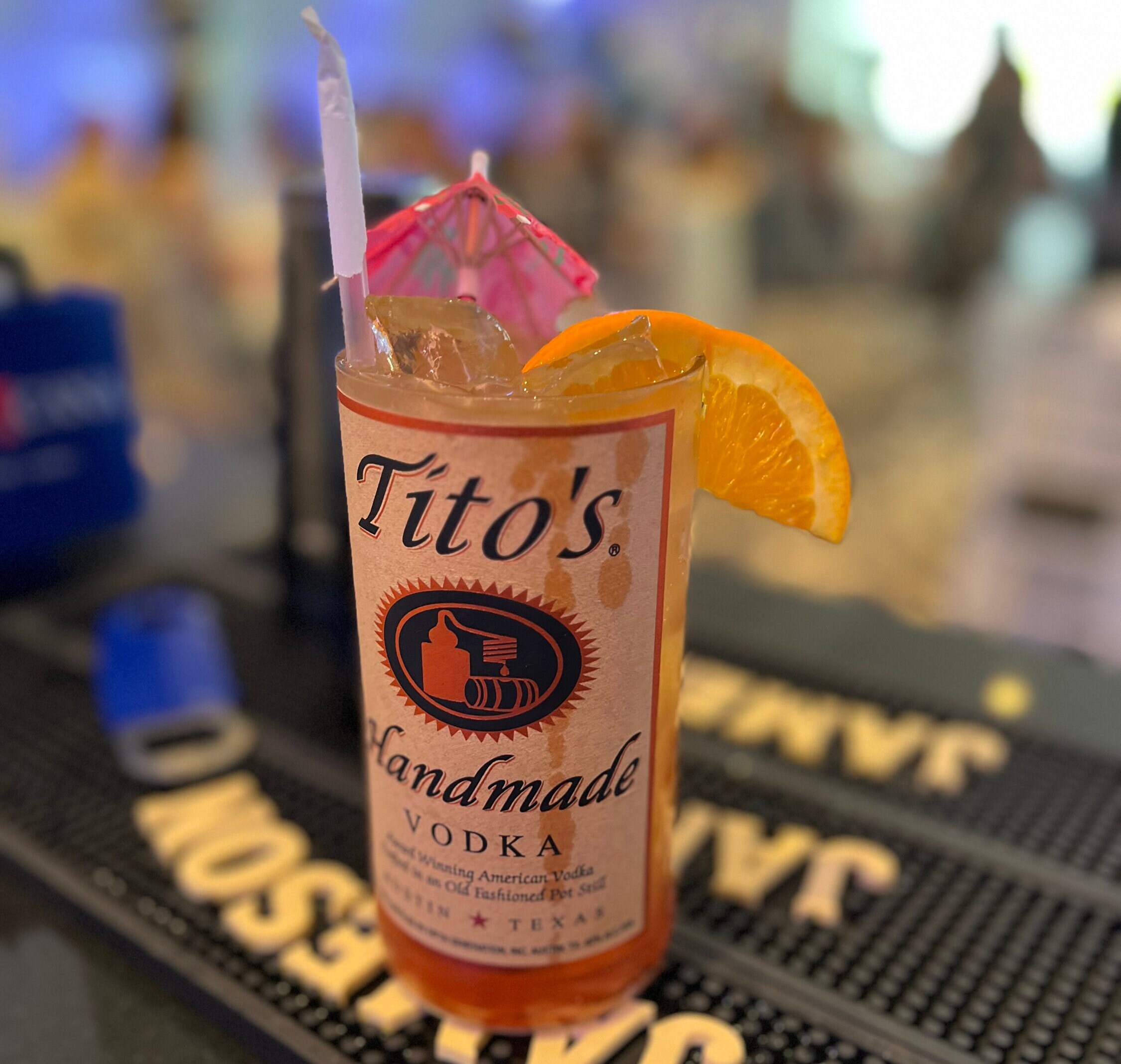 Tito's Vodka Cocktail Drinking Glass Tumbler Hand Crafted Glassware ...