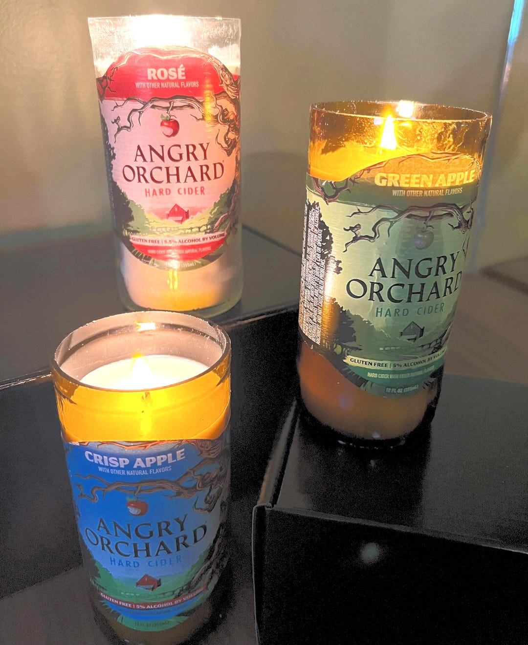 Angry Orchard Hard Cider Candles Soy Wax Hand Crafted Beer Bottle Home ...
