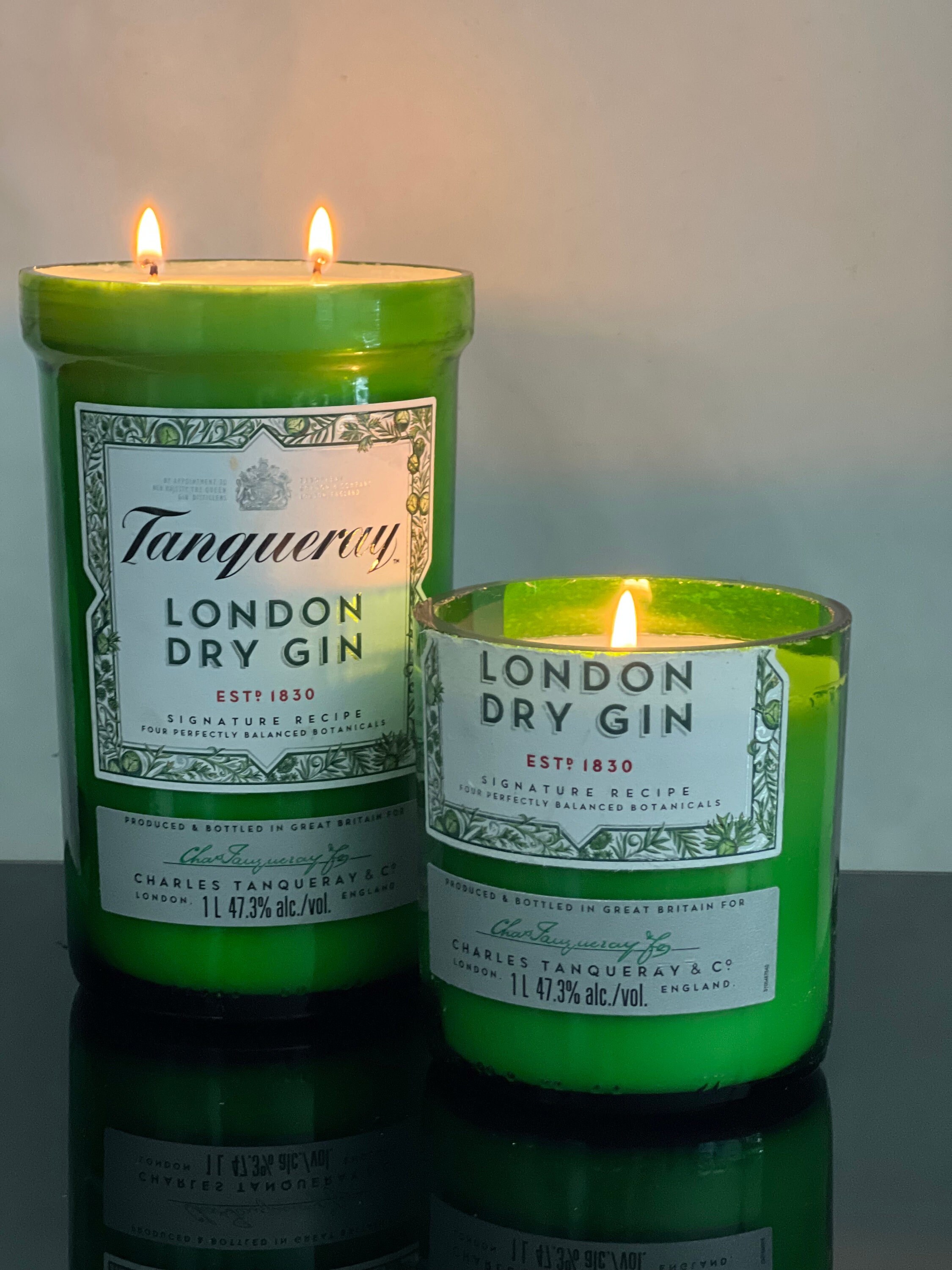 Tanqueray Gin London Dry Candle Soy Wax Hand Crafted Liquor Bottle Home ...