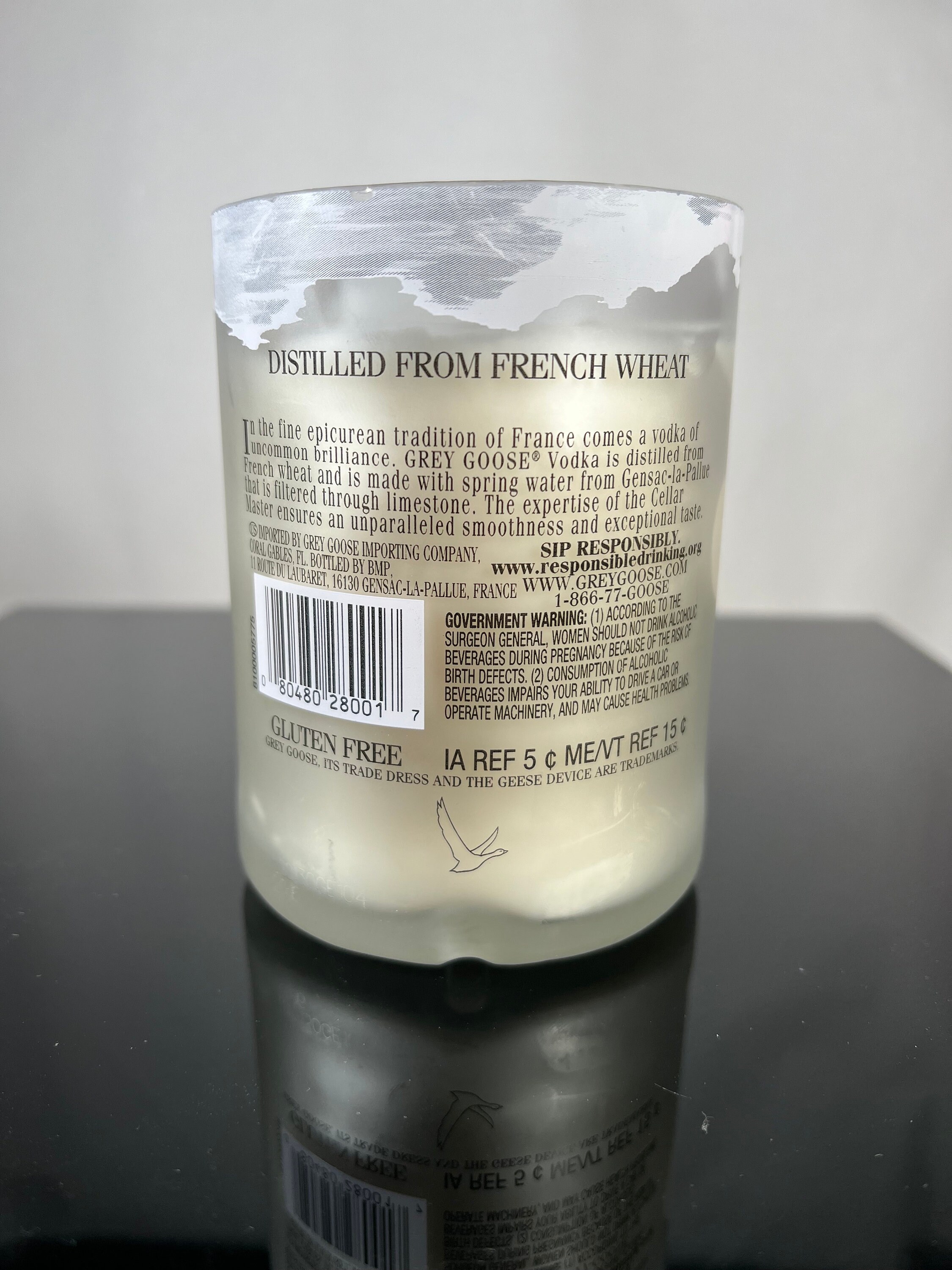Grey Goose Candle Vodka Soy Wax Hand Crafted Liquor Bottle Home or Bar ...